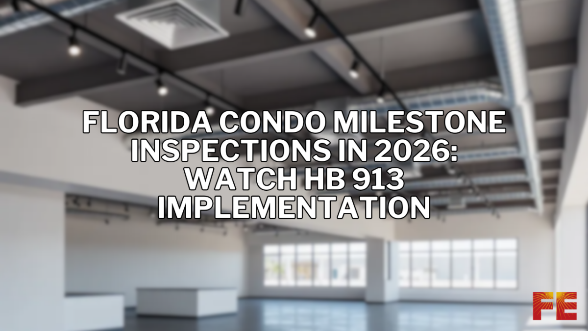 Florida Condo Milestone Inspections in 2026: HB 913 Requirements Explained